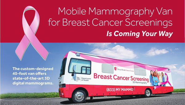 FREE SCREENINGS: Stony Brook’s Mobile Mammography Van to Visit Michael ...